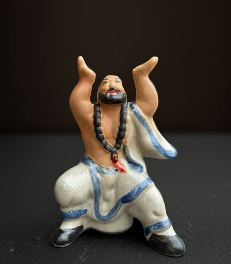 Lifting Monk Support Figure | Glazed Ceramic | 7.8" H – The Viet Potter